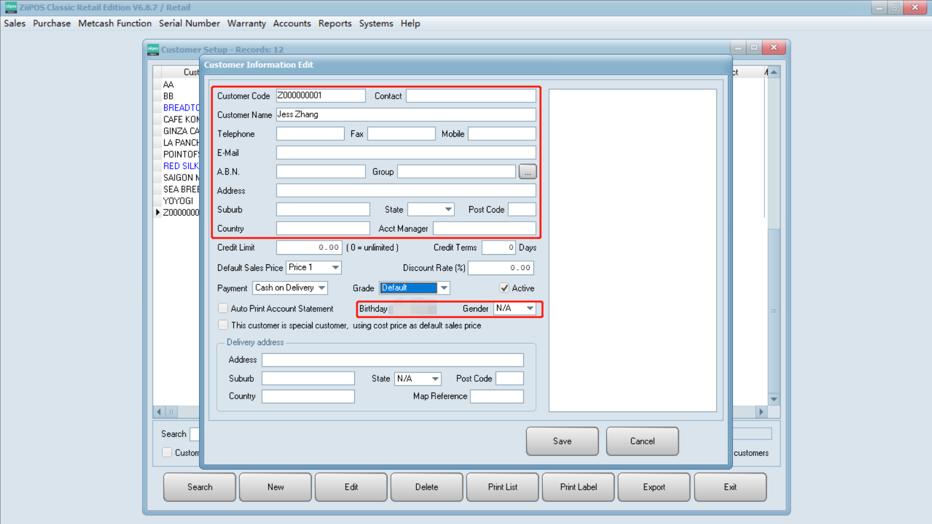 Where to modify customer’s basic information – Zii Help Center