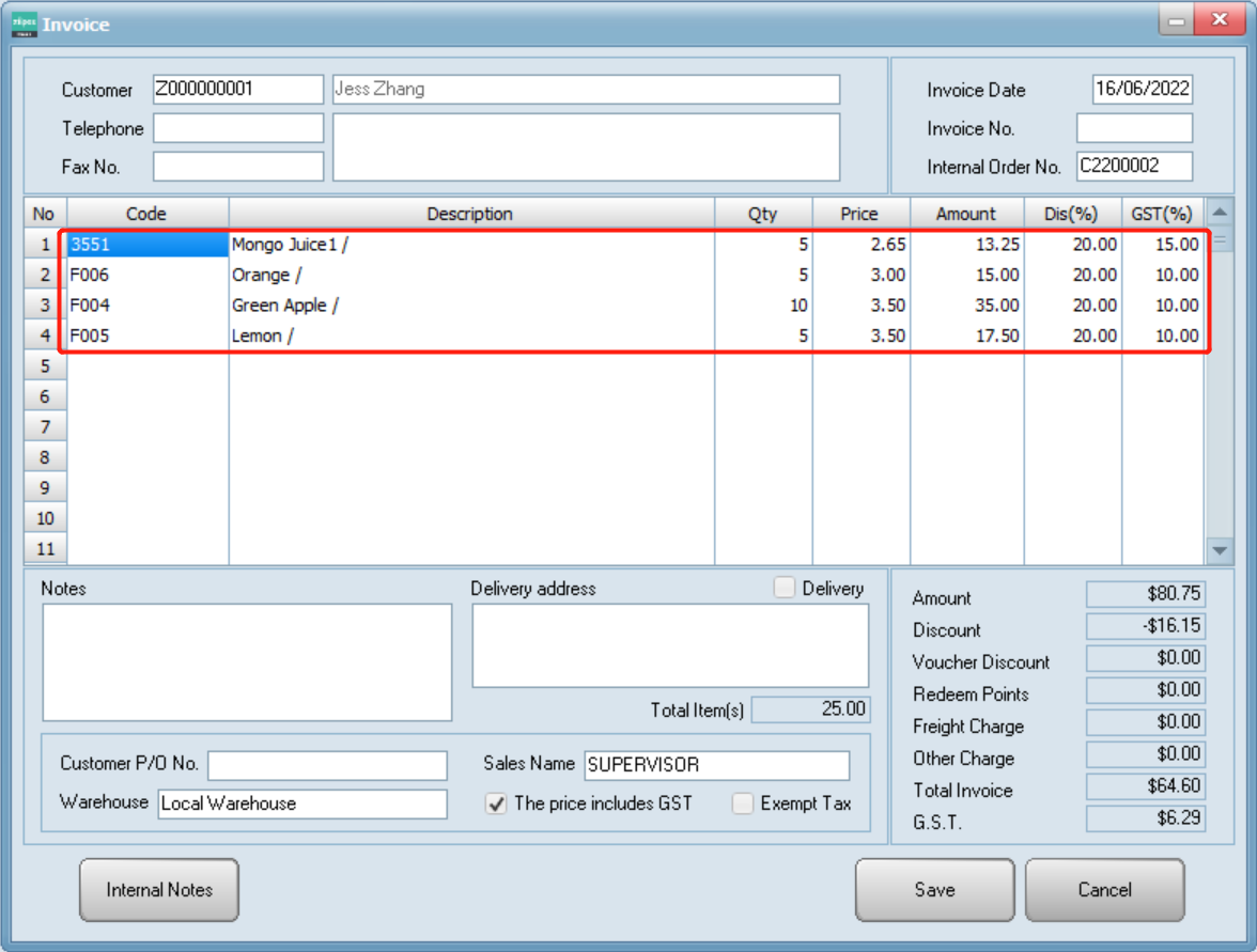 How to Do a No-Quotation Invoice Sale – Zii Help Center