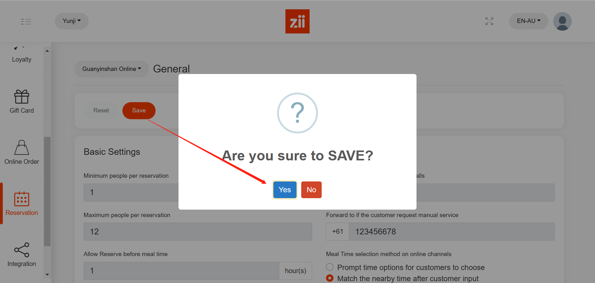 How to Set When will Customers Receive a Reservation Message – Zii Help ...
