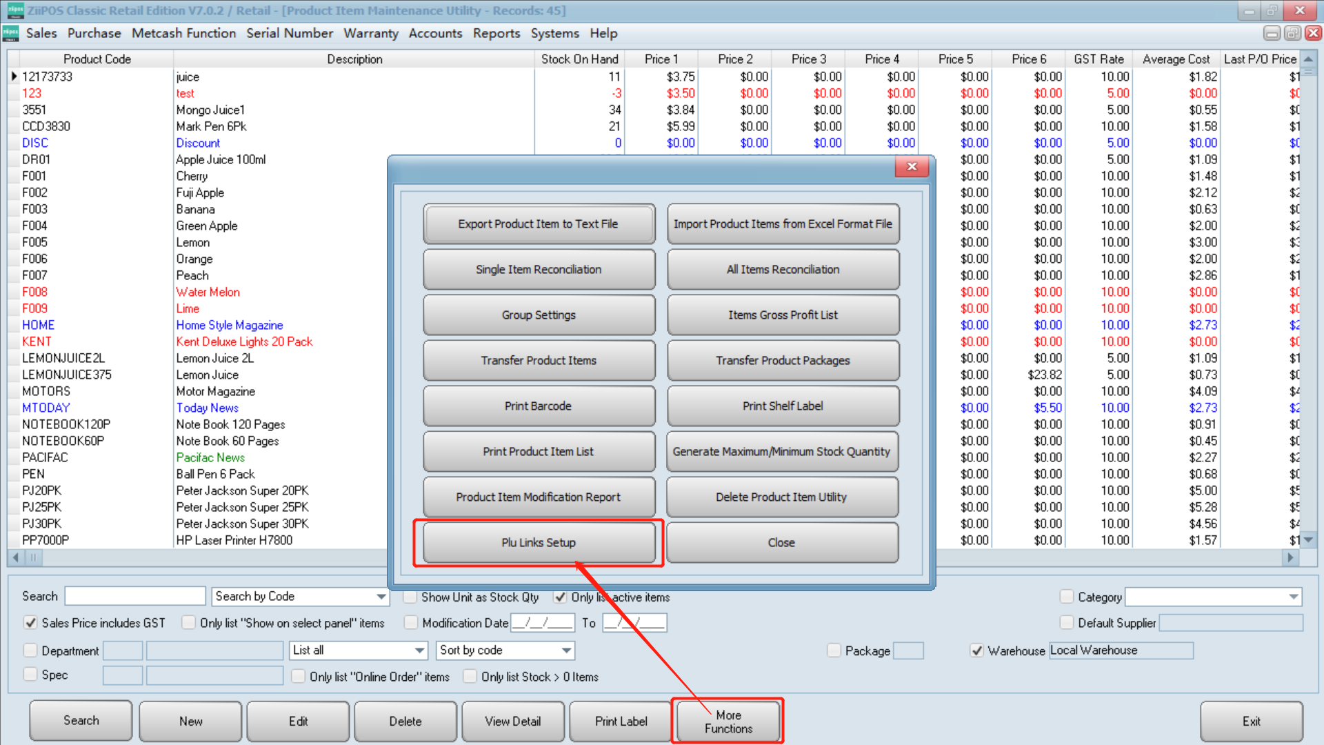 ZiiPOS Classic–How to Use Plu Links Setup Function – Zii Help Center