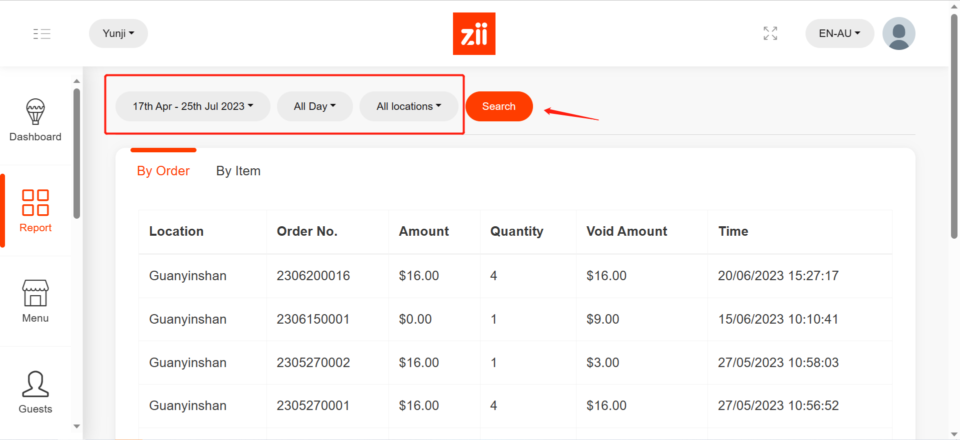 How to Check Records of Cancelled Items – Zii Help Center