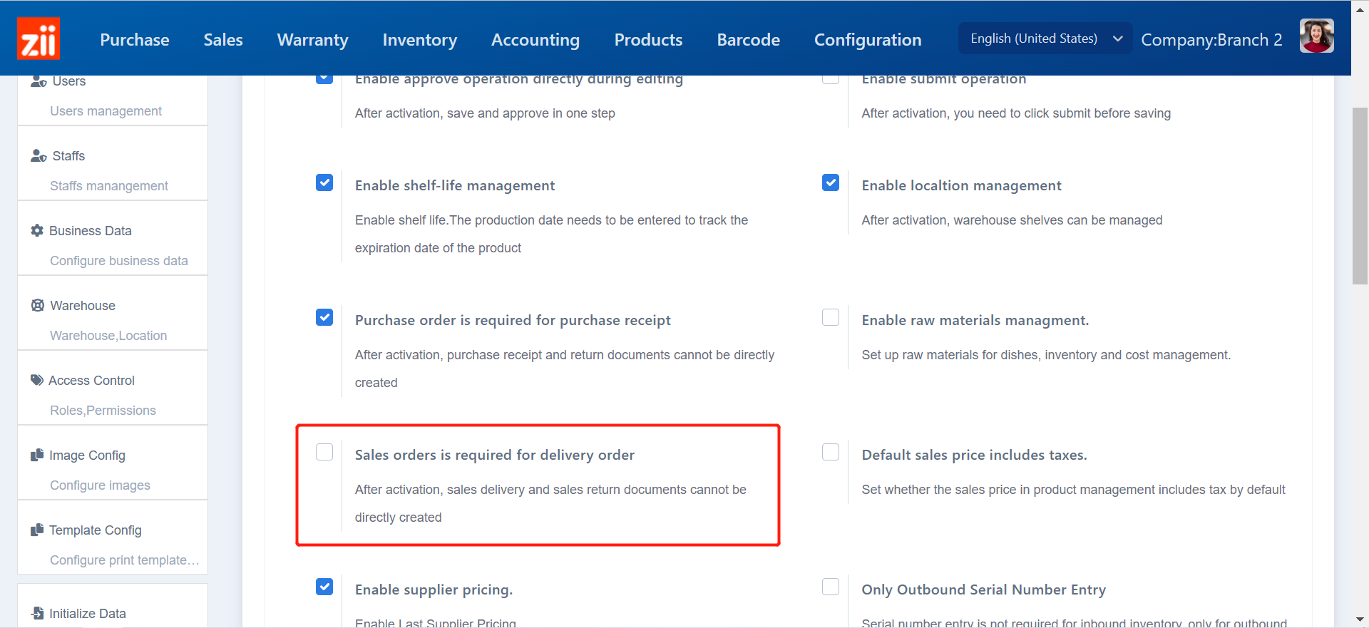 ZiiPSI–How to Enable/Disable Generating Delivery Orders Manually – Zii Help Center