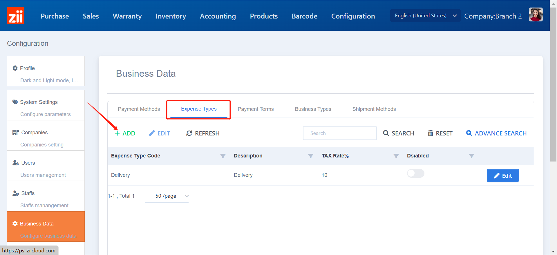 ZiiPSI–How to Set Up Expense Types – Zii Help Center
