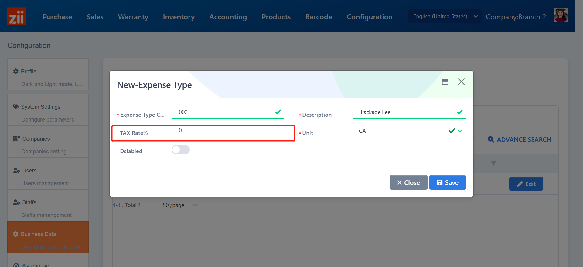 ZiiPSI–How to Set Up Expense Types – Zii Help Center